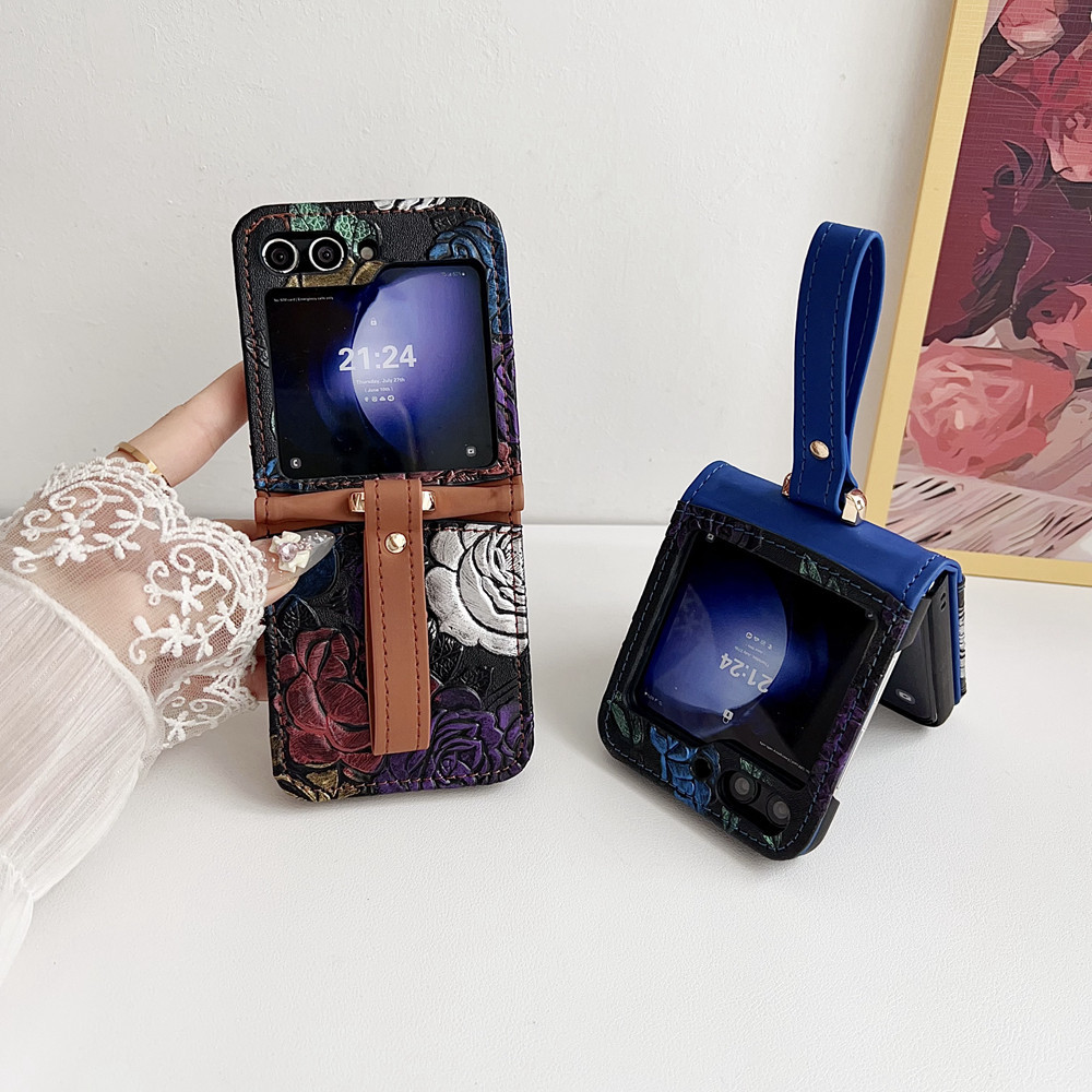 Couple Luxury Casing Zflip3 Flip4 Flip5 Elegant Wallet Bag for Samsung ...