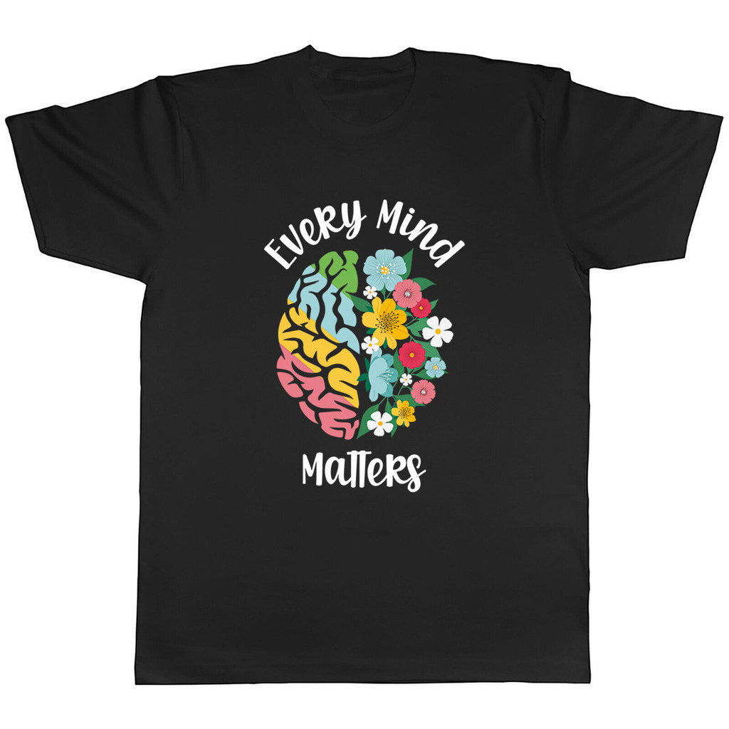 Every Mind Matters Mens T-Shirt Gratitude Care Support Mindset Tee Gift ...