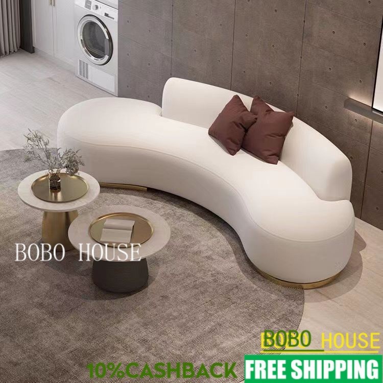 Fashion Sofa Circular Arc Sofa bedroom simple small apartment Italian ...