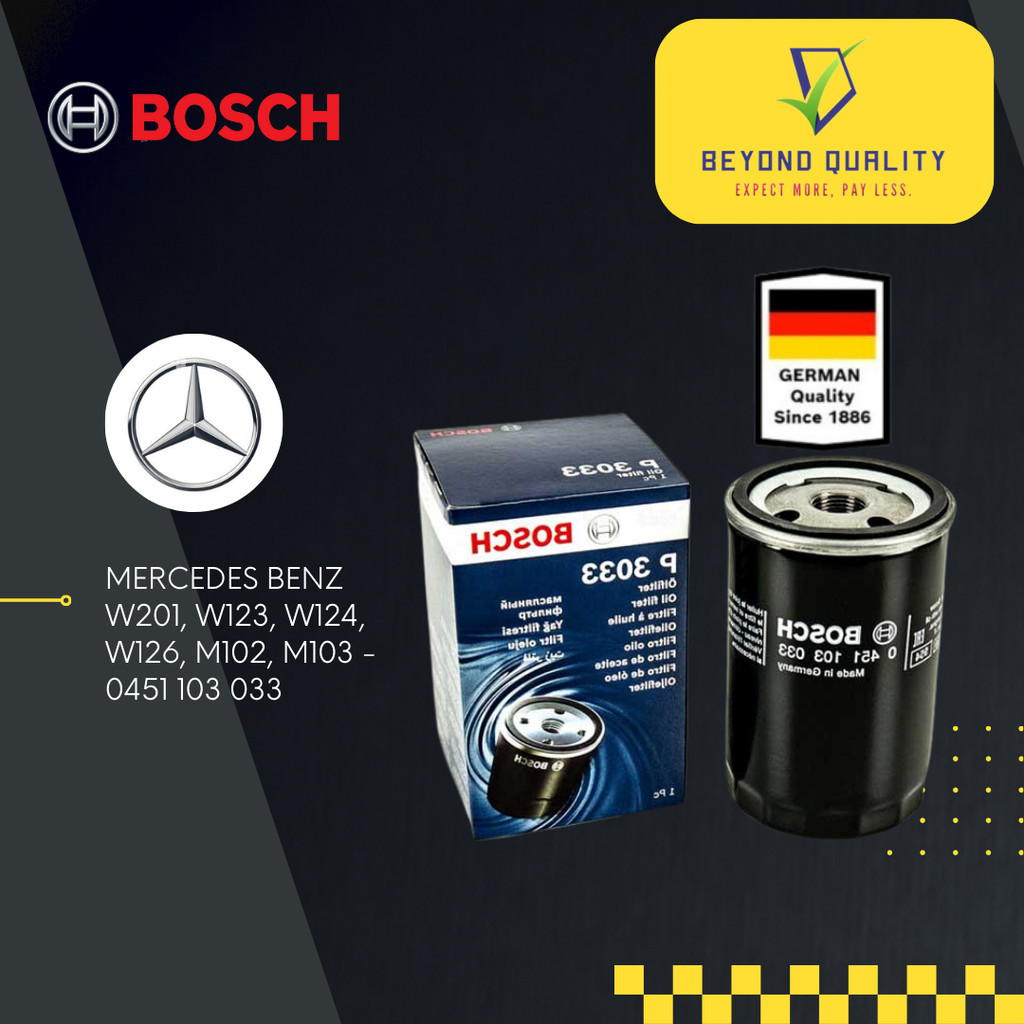 Original Bosch Oil Filter for Mercedes W124 102 184 05 01 DB / Bosch ...