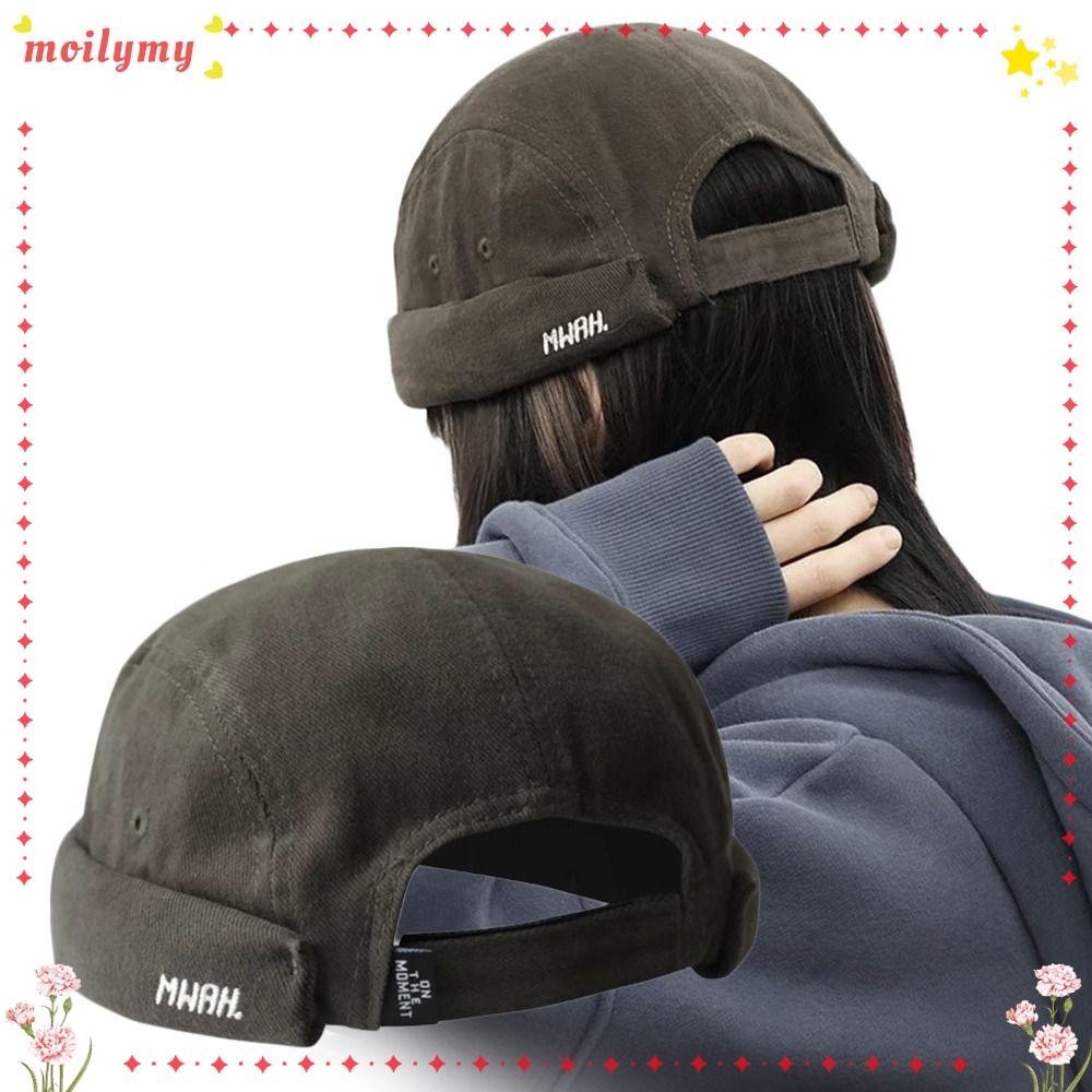 MOILYMY Brimless Docker Cap, Hip Hop Melon Vintage Dome Hat, Outdoor ...
