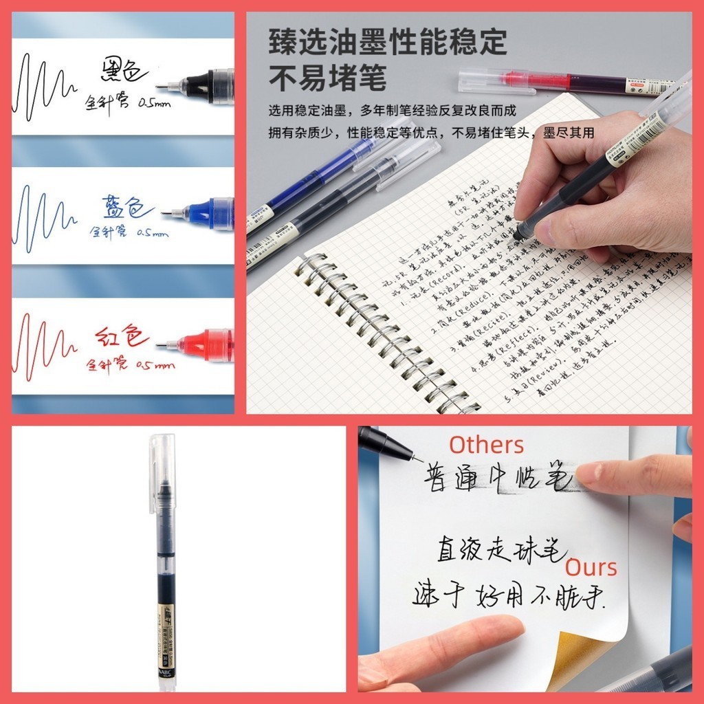 Fin structure HI-tech water-based ink gel pen/high capacity of ink long ...