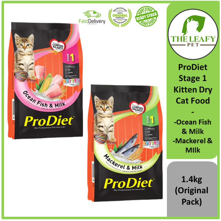 ProDiet Kitten Dry Cat Food ( STAGE 1 ) - 1.4kg Original Pack | Shopee ...