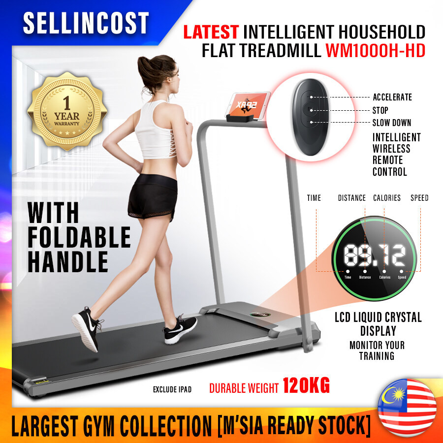Walking Machine Treadmill 2.0HP Peak Power FOLDABLE HANDLE Walking Pad ...
