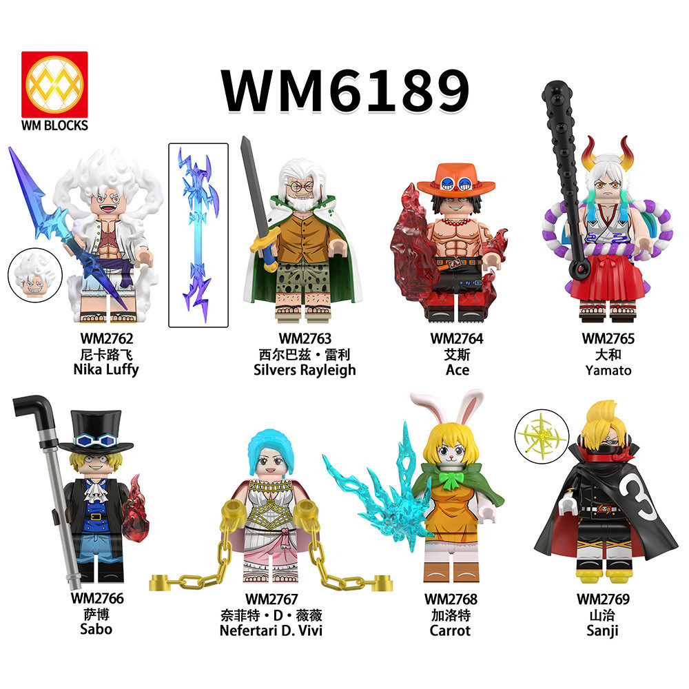 One Piece Nika Luffy Building Sabo Blocks Sanji Figures Yamato Ace Toy ...