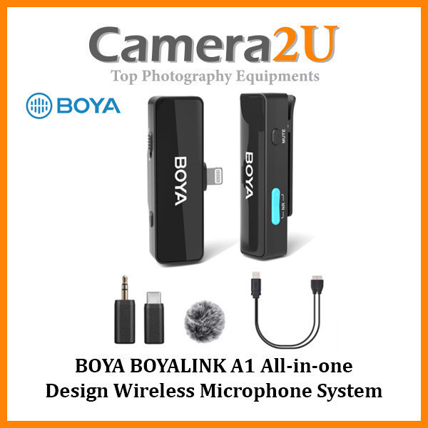 READY STOCK BOYA BOYALINK A1 All-in-one Design Wireless Microphone ...