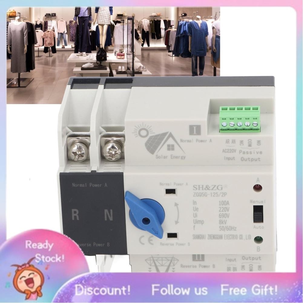 Ujewndju 2P 100A Dual Power Automatic Transfer Switch Signal Indicator ...