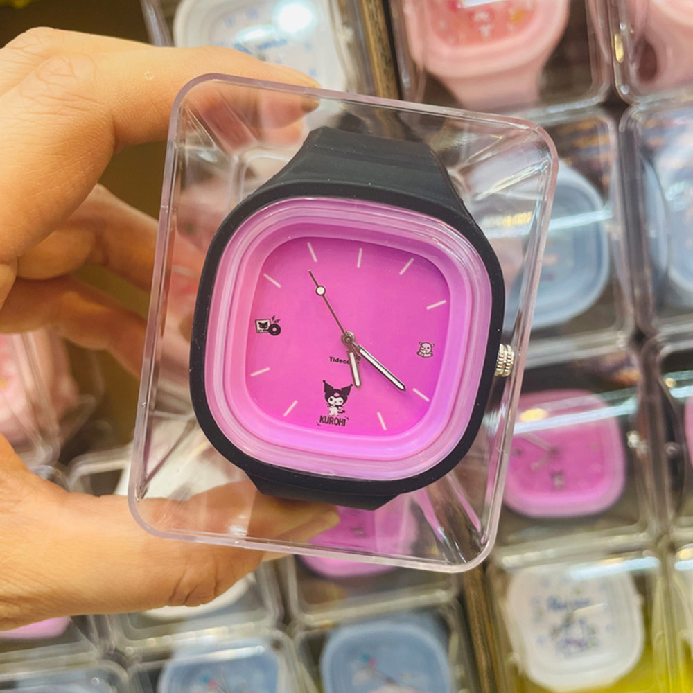 New Cute Cartoon Watch for Girls Kuromi LittleTwinStars Waterproof Hand ...