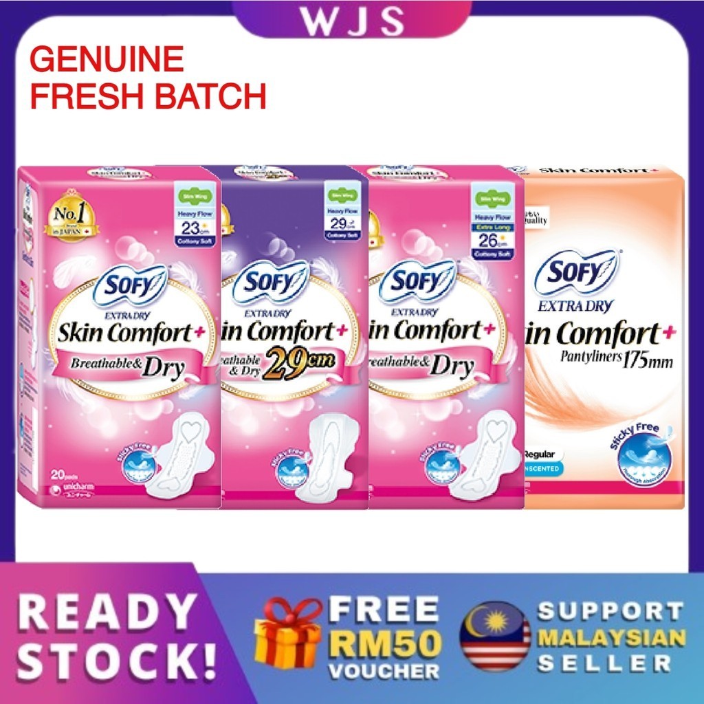 🇲🇾FREE RM50 VOUCHER🎁 MLQ Sofy Extra Dry Skin Comfort Slim Wing Pad ...
