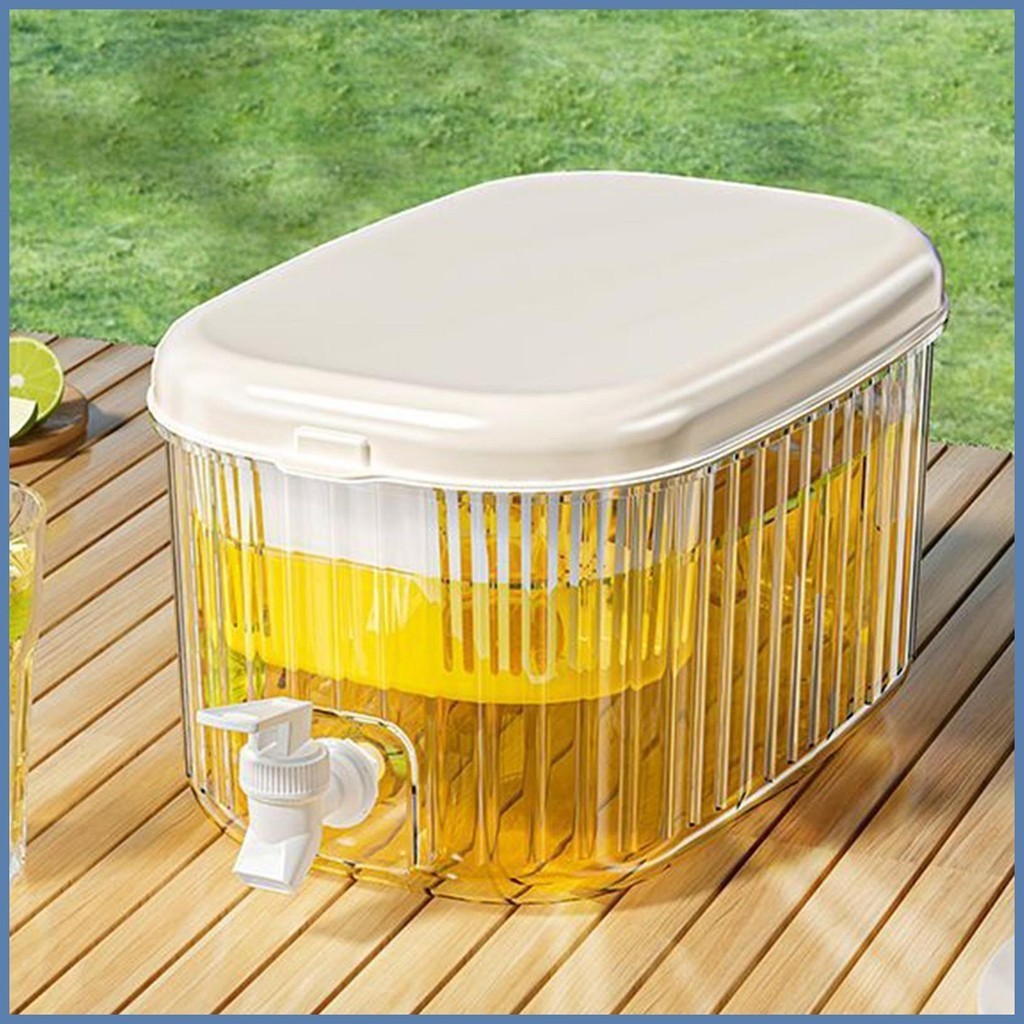 Fridge Water Dispenser With Tap Household Water Container Large Fruit ...