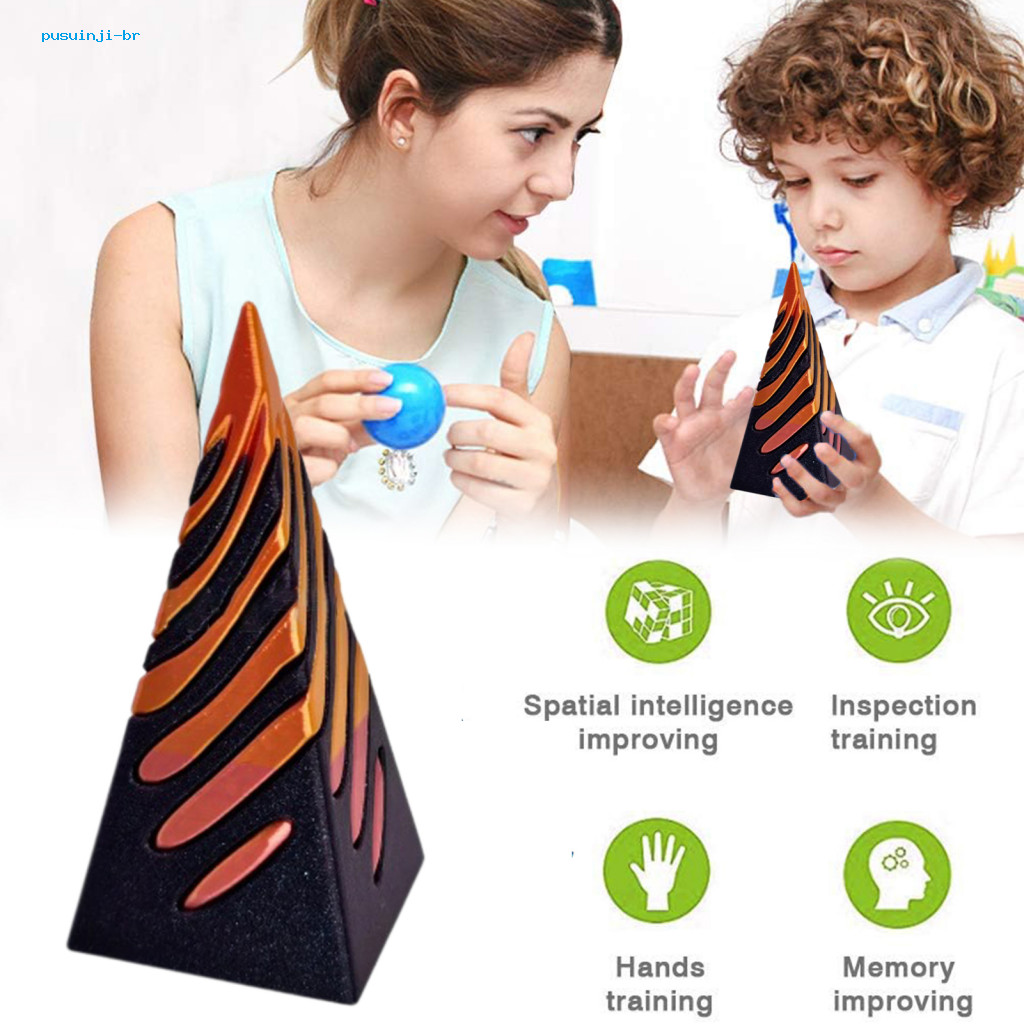 Impossible Pyramid Decor Mini Pyramid Decoration 3d Printed Spiral Cone ...