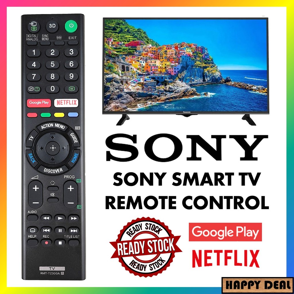 SONY SMART TV REMOTE CONTROL REPLACEMENT (RMT-TZ300A) | Shopee Malaysia