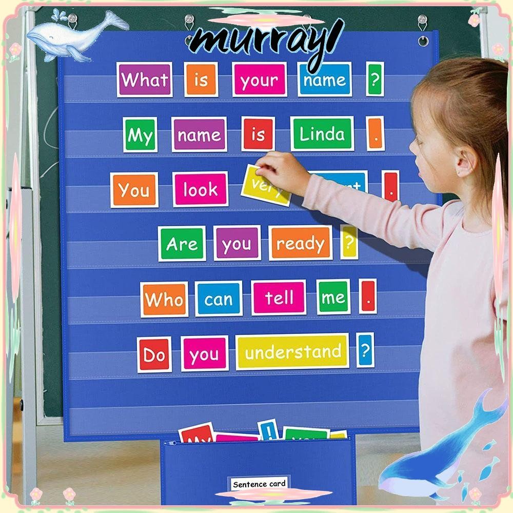 MURRAY1 Classroom Pocket Chart, Educational Large Standards Pocket ...