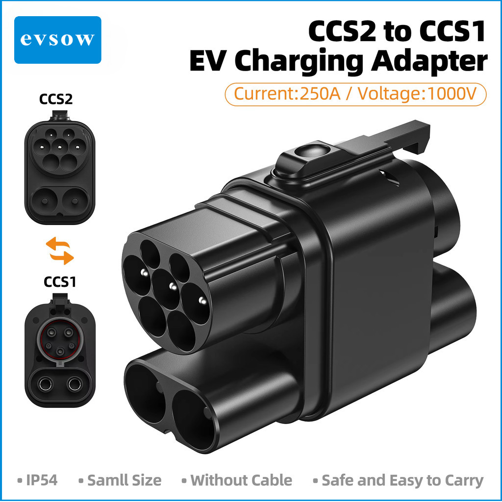 evsow CCS2 to CCS1 Adapter DC Fast EV Charging Adapter From CCS2 to ...