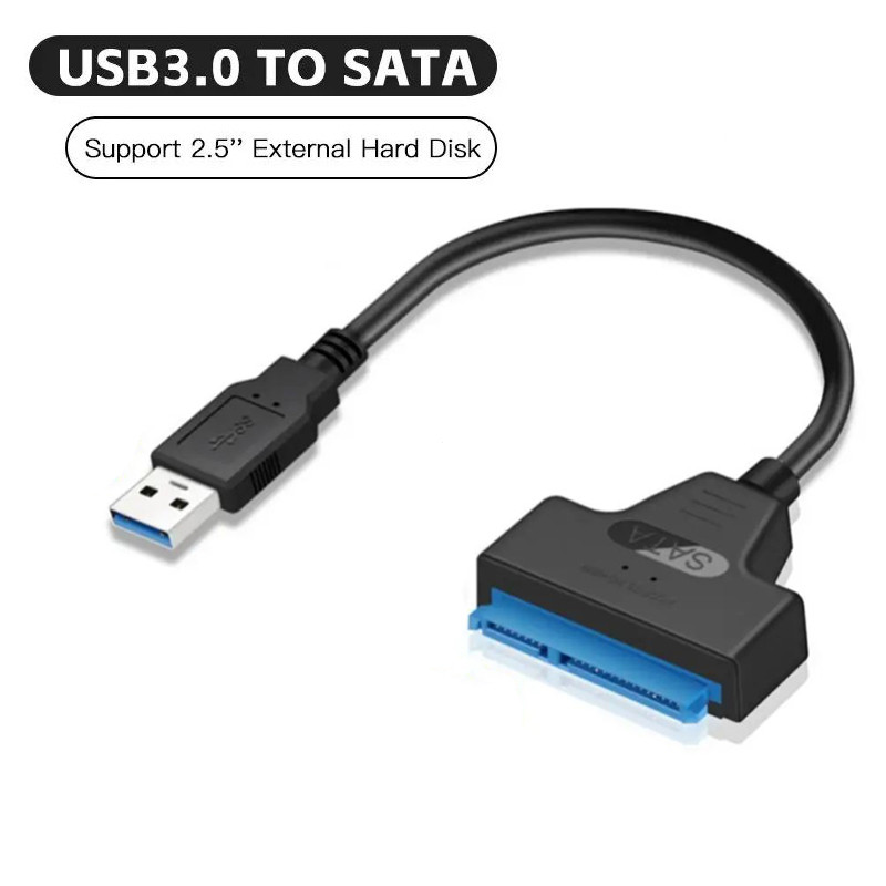 USB 3.0 To SATA Cable Hard Drive Easy Drive Cable Laptop Connected To ...