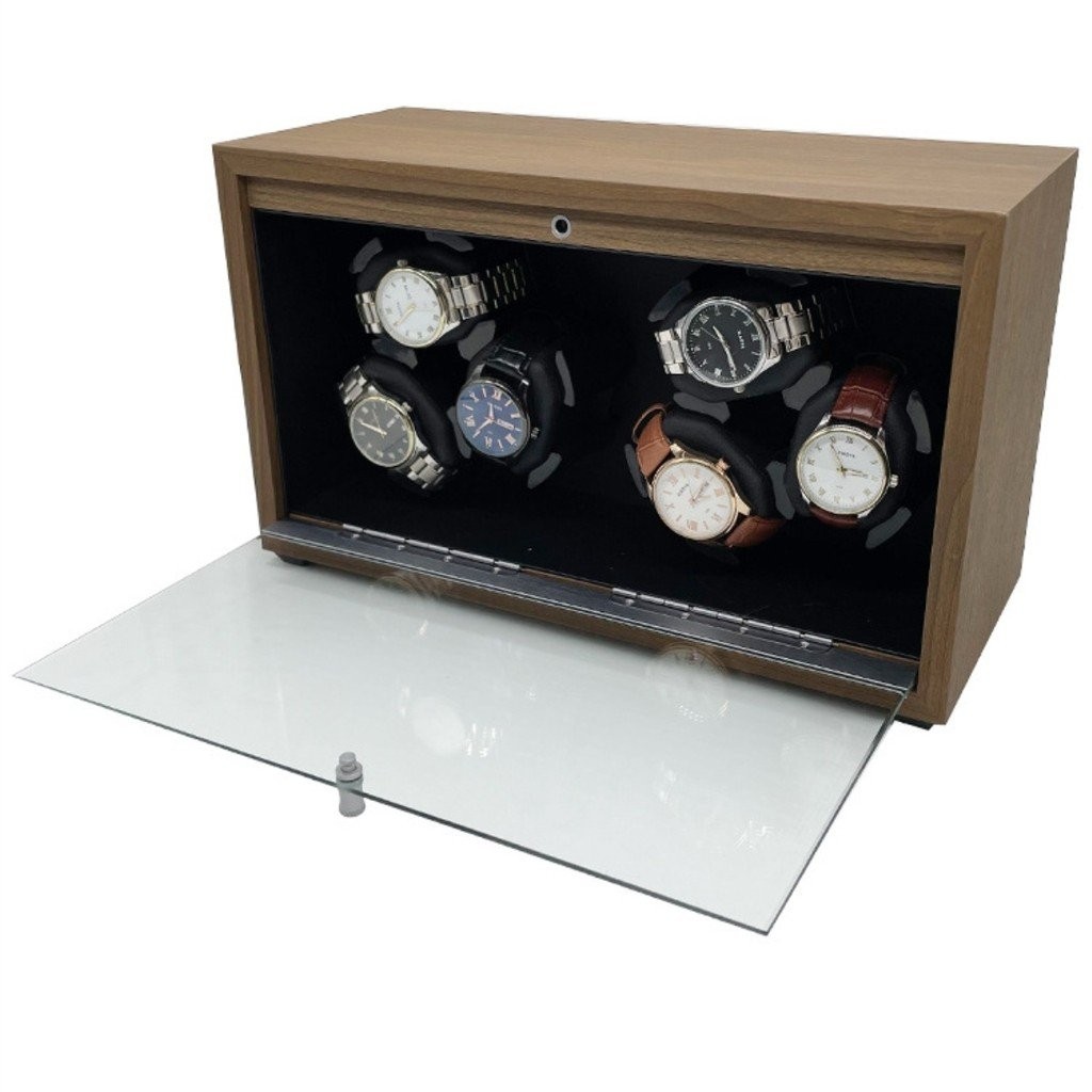 Limited Sale Black Walnut Grain Wooden 6-Position Automatic Watch ...