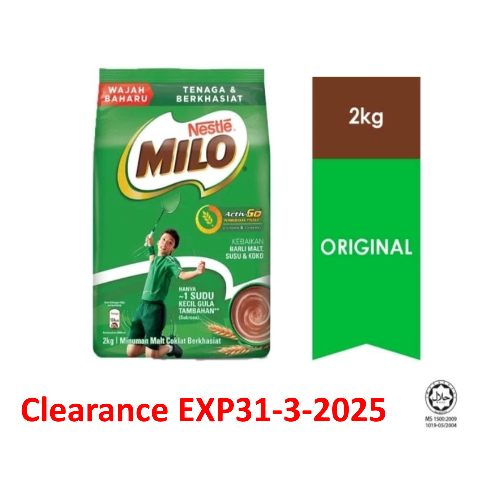 Original Milo 2 kg 2kg Malt Chocolate [ClearanceEXP31-3-25] | Shopee Malaysia
