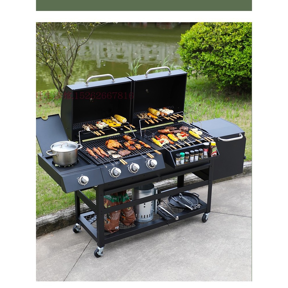 Grill Arang Isi Rumah Patio Luaran Grill BBQ Arang Gaya Amerika Grill ...