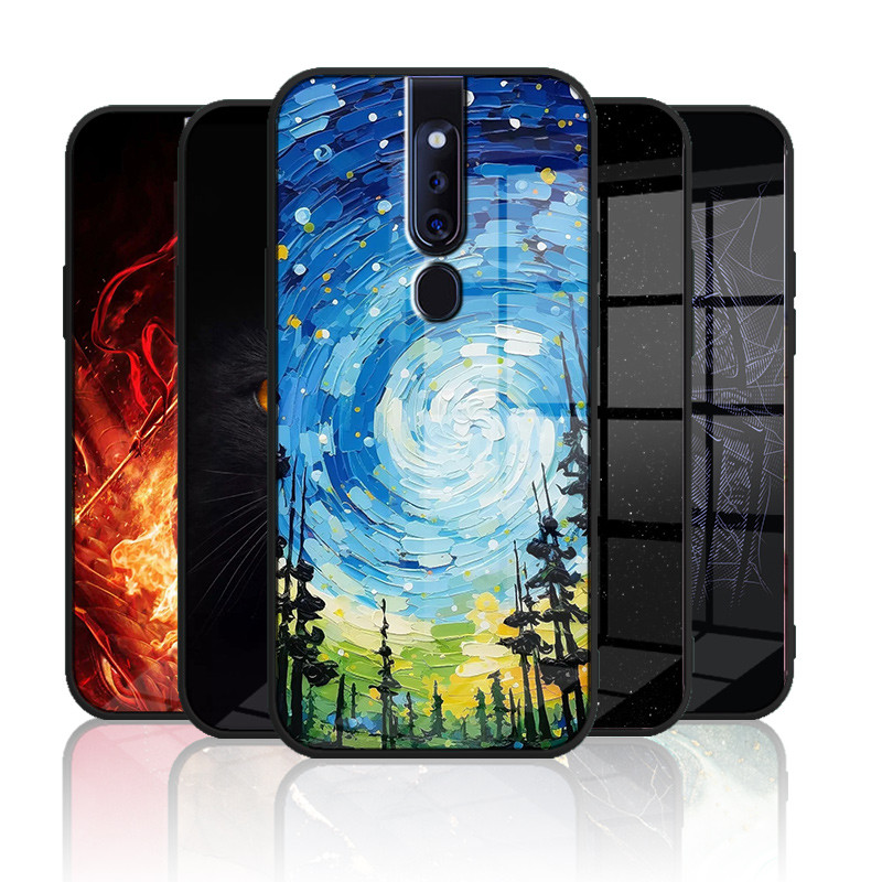 Glass Casing for OPPO F11pro F11 Shockproof Case Tempered Glass Back ...