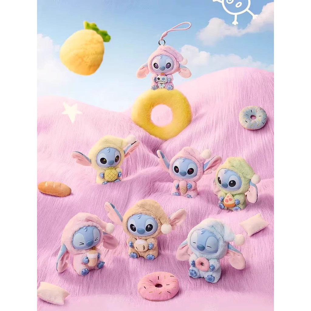 Miniso Disney Stitch Eat Something Before Sleep Series Vinyl Plush Toy ...