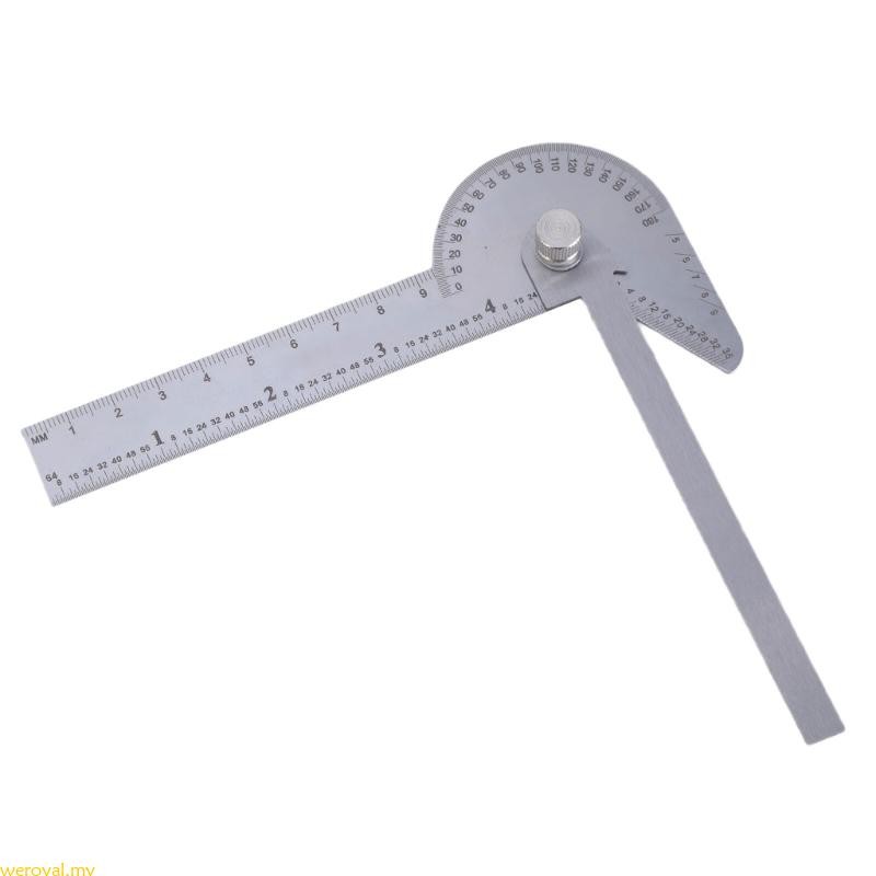weroyal Steel Protractor with Easy to Read Markings Small 9cm 4 Inch ...