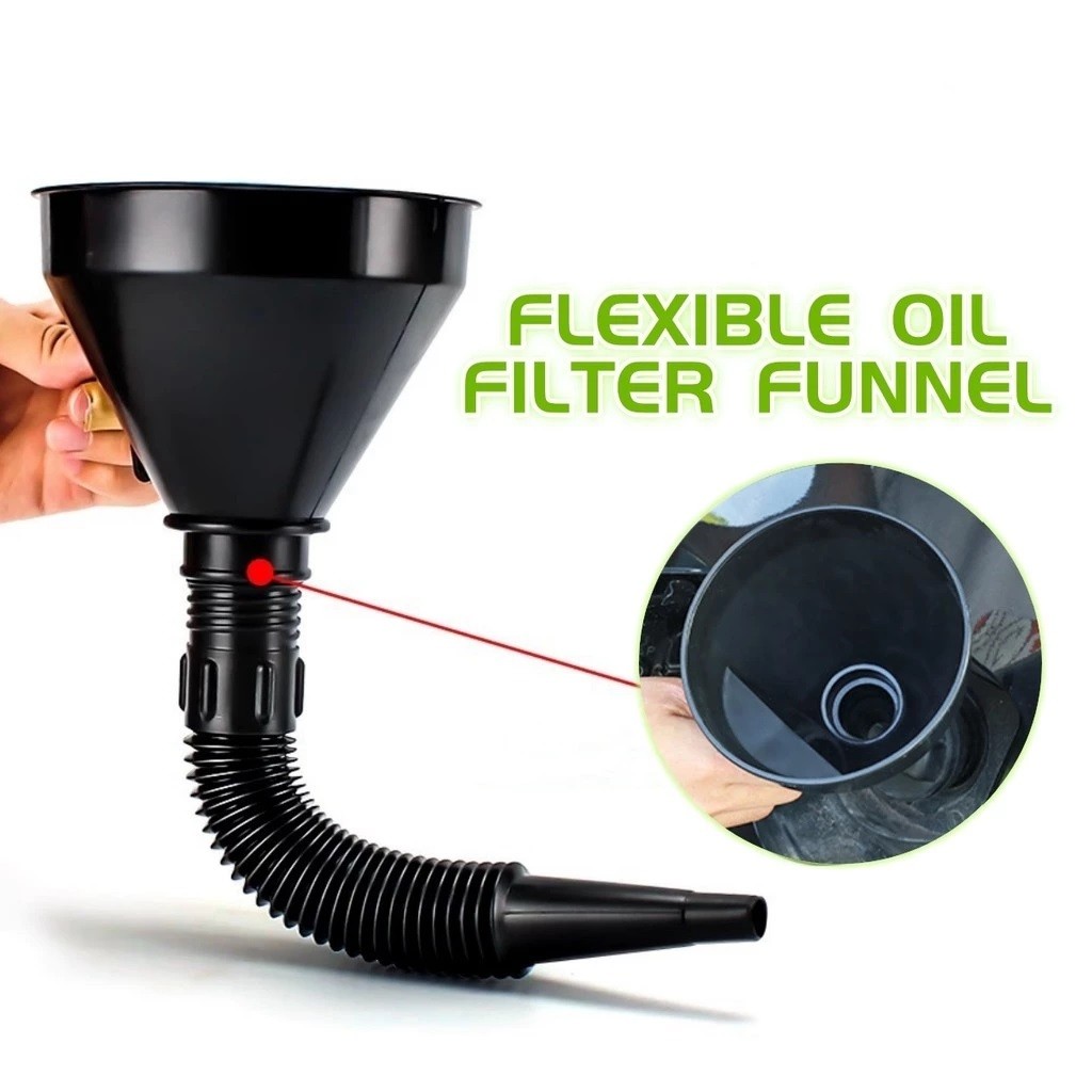 Flexible Oil Funnel With Filter Car Motorcycle Vehicle Filling Fuel ...