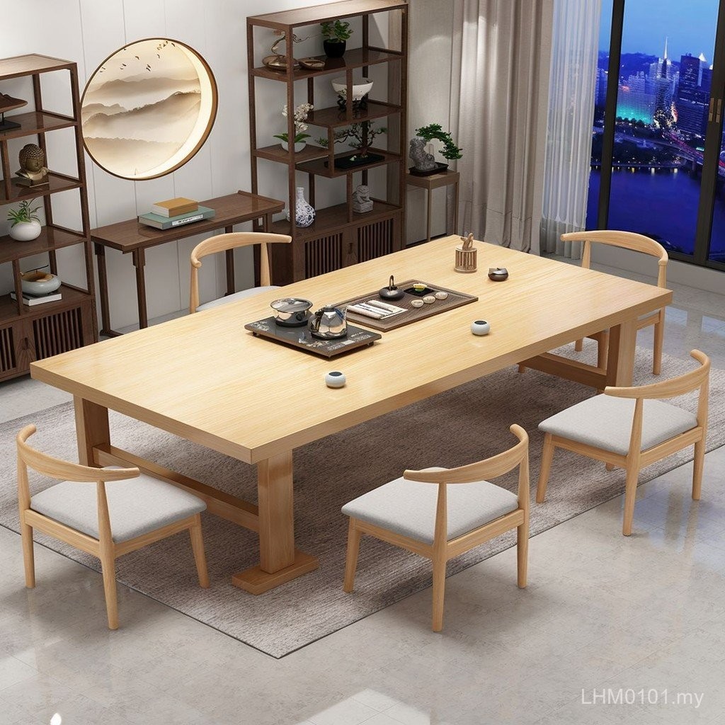 Tea Table Chair One Table Tea Table Combination Solid Wood Leg Coffee ...