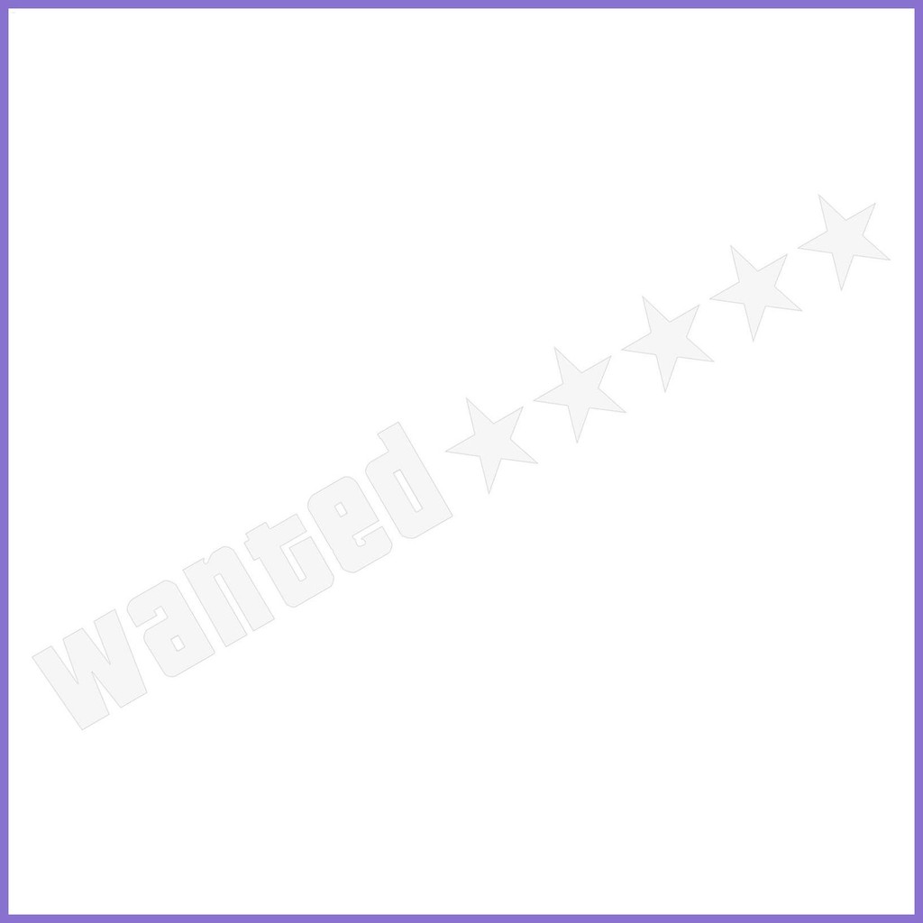 Wanted 5 Star Car Sticker Five Stars Wanted Car Body Decals Water ...