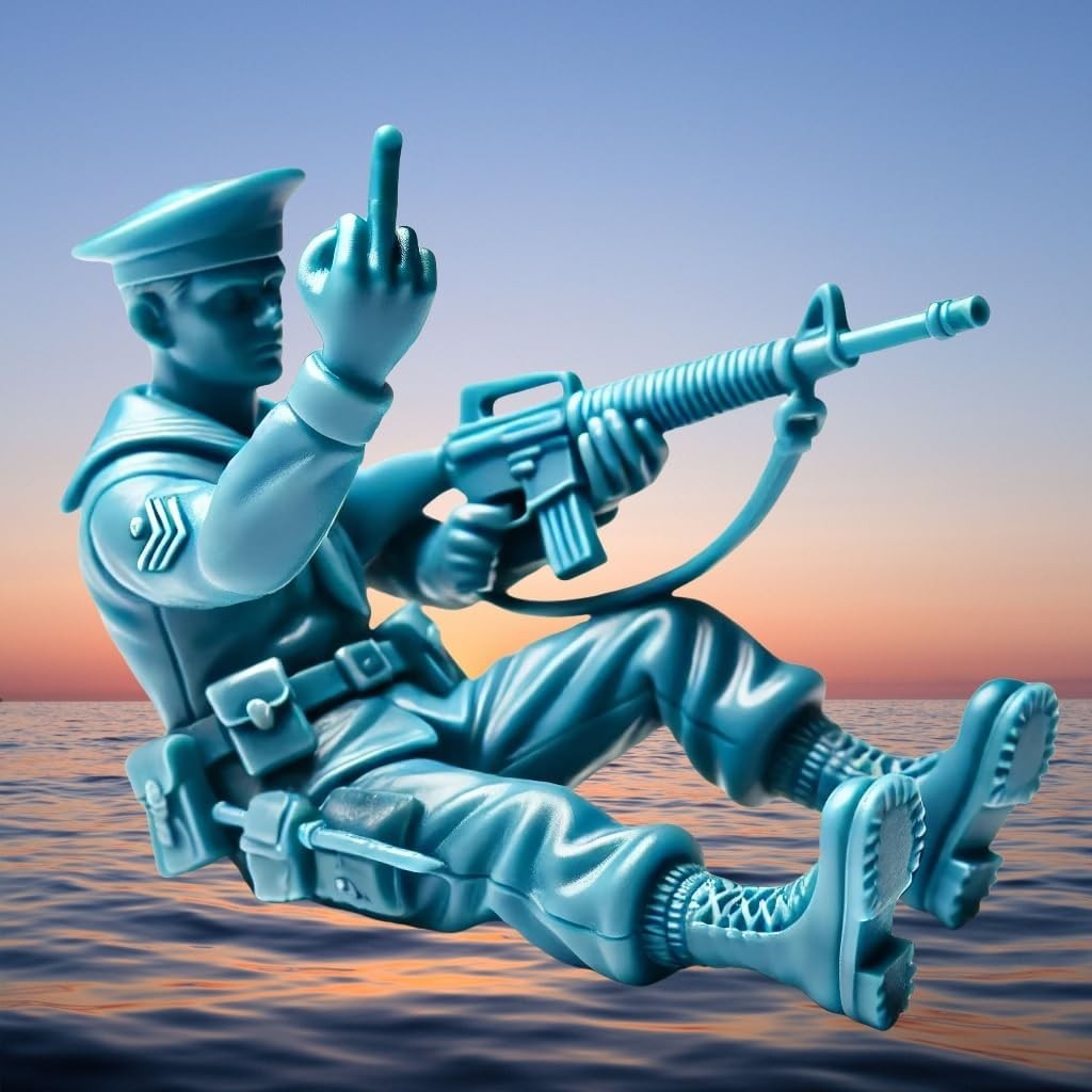 Funny Green Army Men Blue Navy Man Middle Finger Figures Classic ...