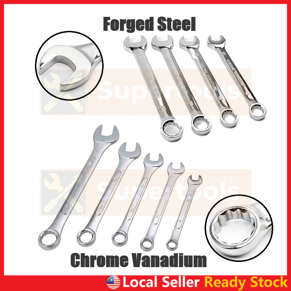 CR-V Combination Wrench Forged Steel or Chrome Vanadium Spanner Open ...