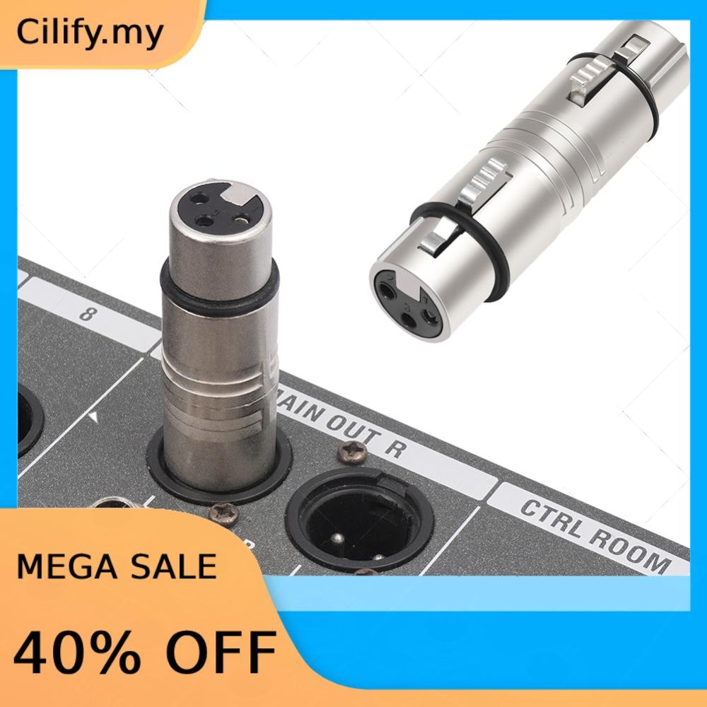 XLR Female To Female Adapter XLR 3 Pin to 3 Pin Microphone Line Adapter ...