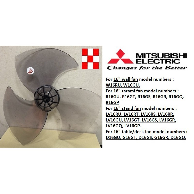 (ORIGINAL) With Bubble Wraps Mitsubishi 16" Inch/ 18 inch Fan Blade ...