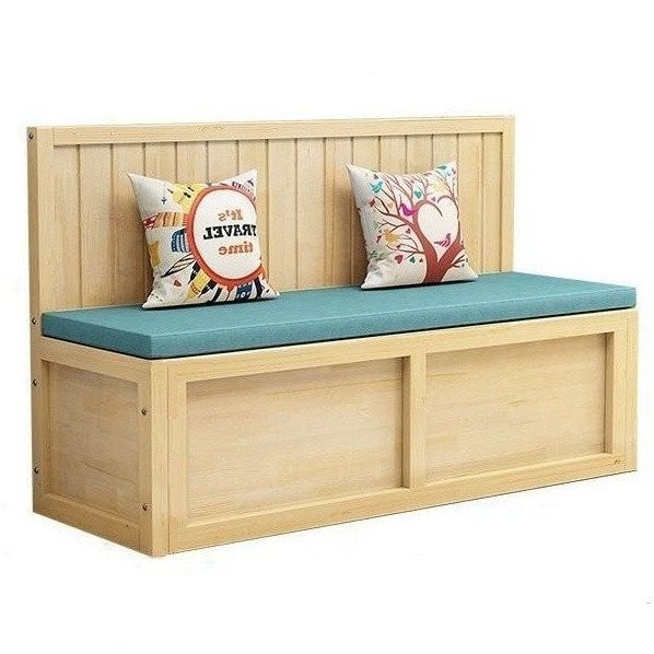 Solid Wood Storage Long Chair L Shaped Dining Chair Long Shoe Changing ...