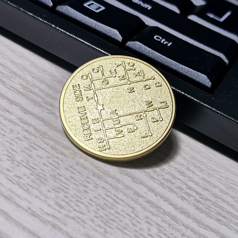 🔥Tik Tok brass matte electric key 摩斯 电码 CW Training Coins Morse code ...