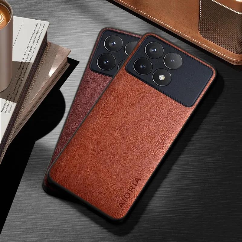 Case for Xiaomi POCO X6 X5 X4 X3 Pro NFC GT funda solid color durable classical business Leather ...