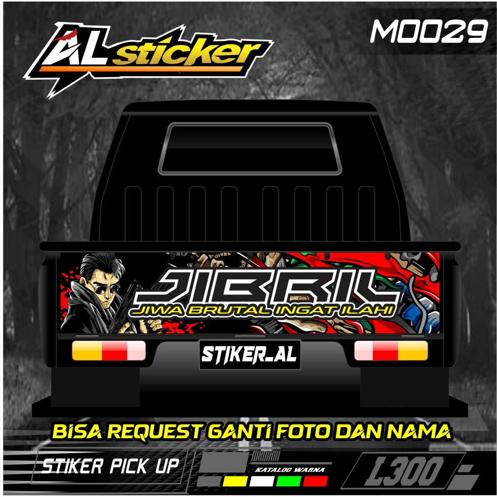 Jibril Rear Door Pick Up Sticker L300, Mega Carry, Futura, T120ss ...