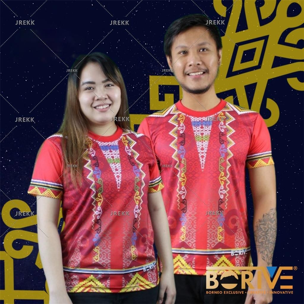 🔥Ready Stock🔥Baju Batik Jersey Traditional Etnik Sabah Sarawak- Round ...