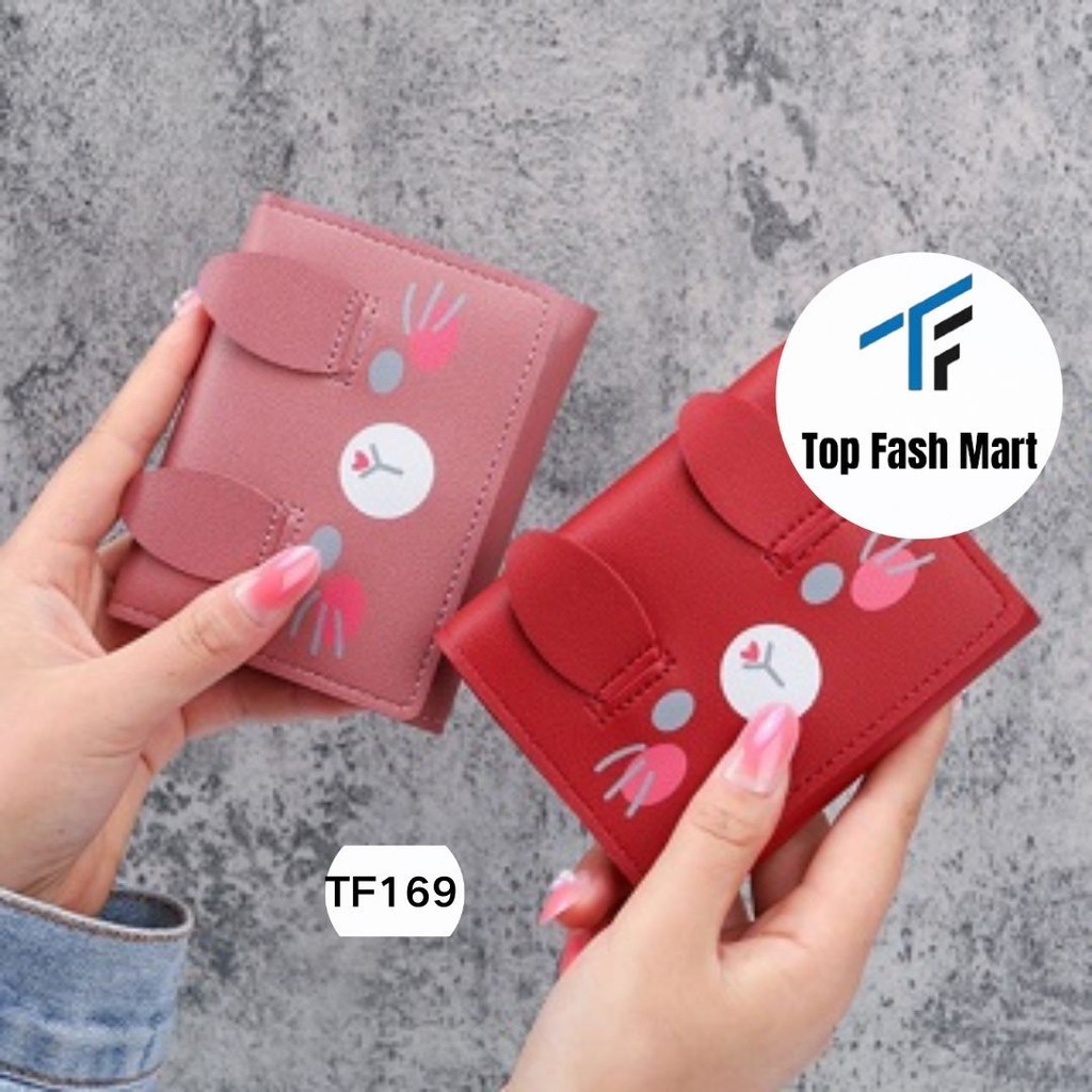 TF Female Tri-Fold Short Cute Cartoon Wallet TF169 | Shopee Malaysia