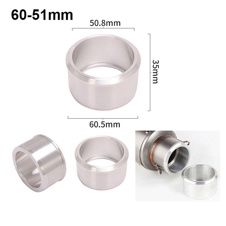 60mm to 51mm Motorcycle Exhaust Muffler Pipe Adapter Pipe Reducer ...