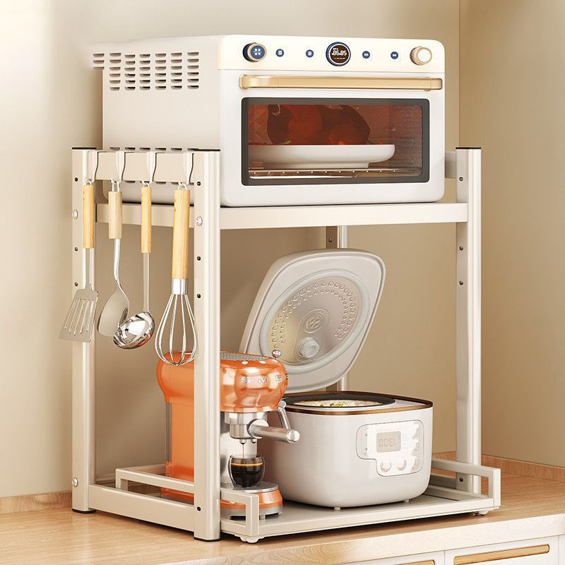 Kitchen Pullable Rice Cooker Shelf Countertop with Wheels Large ...