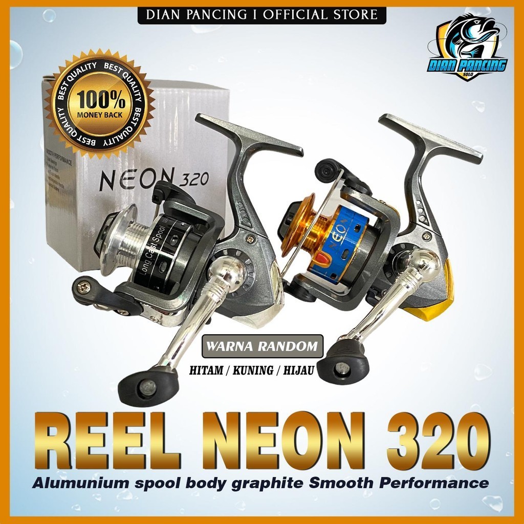 Reel Spinning Neon 320 Aluminum Spool body graphite Smooth Performance ...
