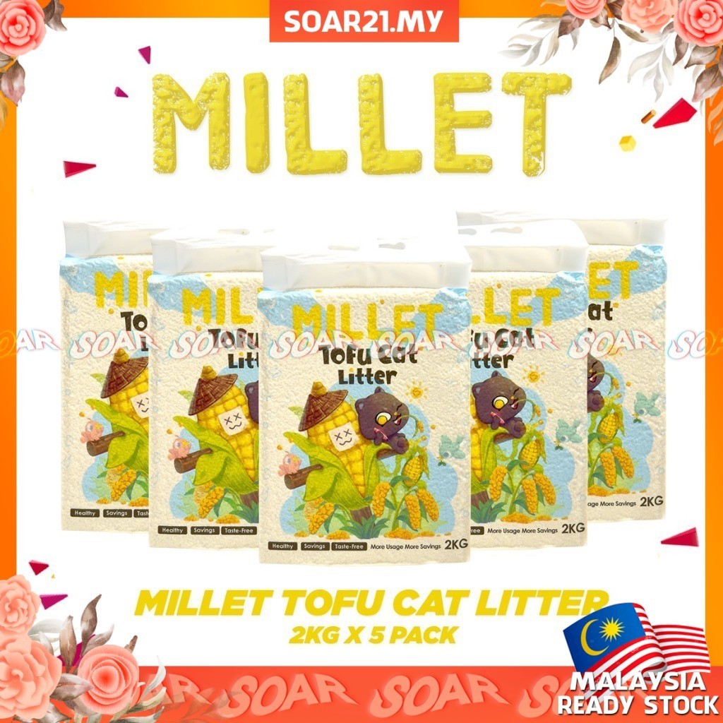 SOAR Millet Tofu Cat Litter 6L/2KG 5 Packs Combo | Shopee Malaysia