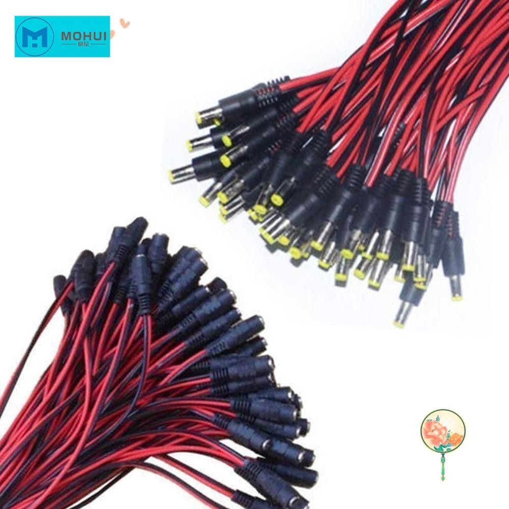 MW 10pcs/set DC Connectors, Male Female For CCTV Camera Plug Socket ...