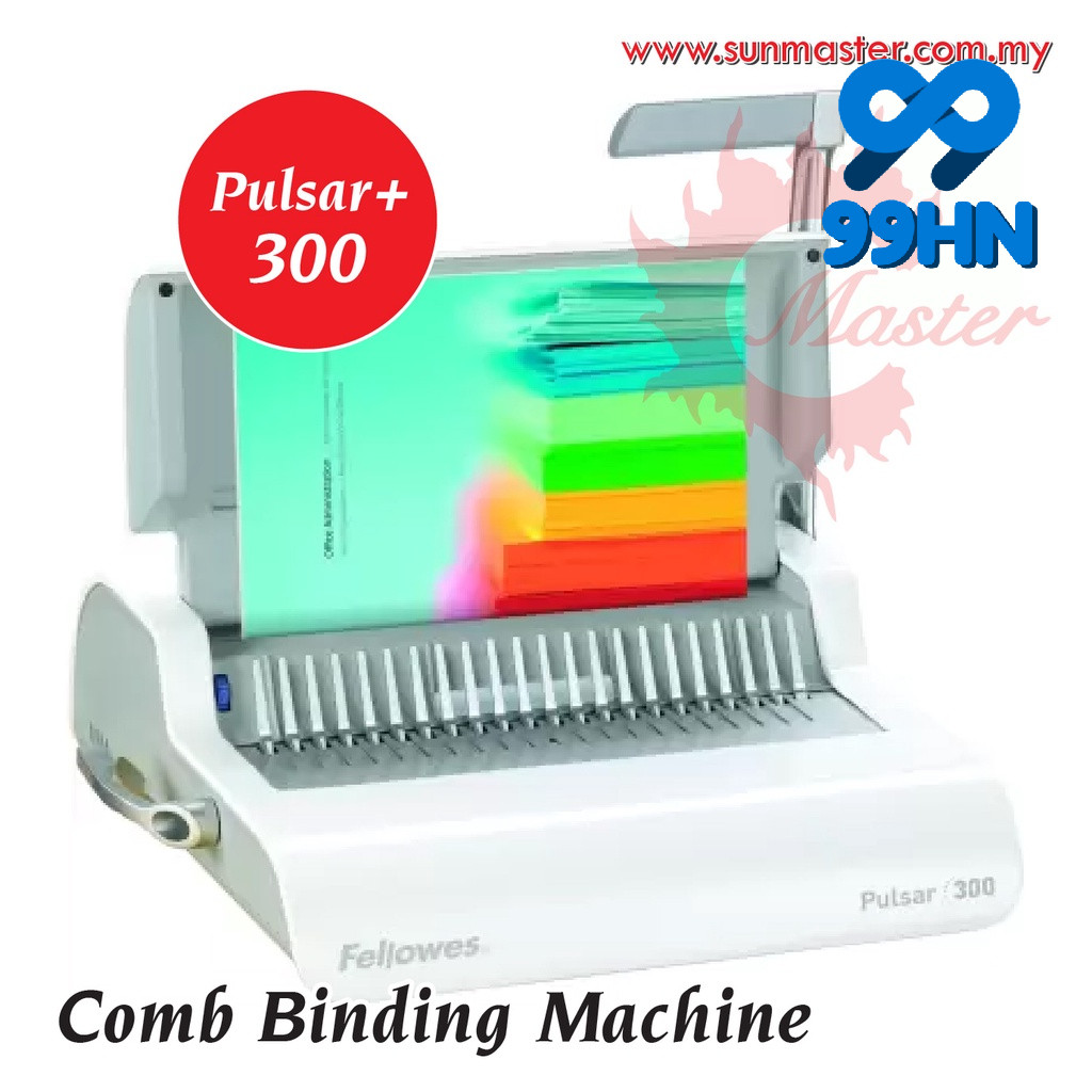 Fellowes Pulsar+ 300 Manual Comb Binding Machine | Pulsar 300 Plastic Comb Binding Machine ...