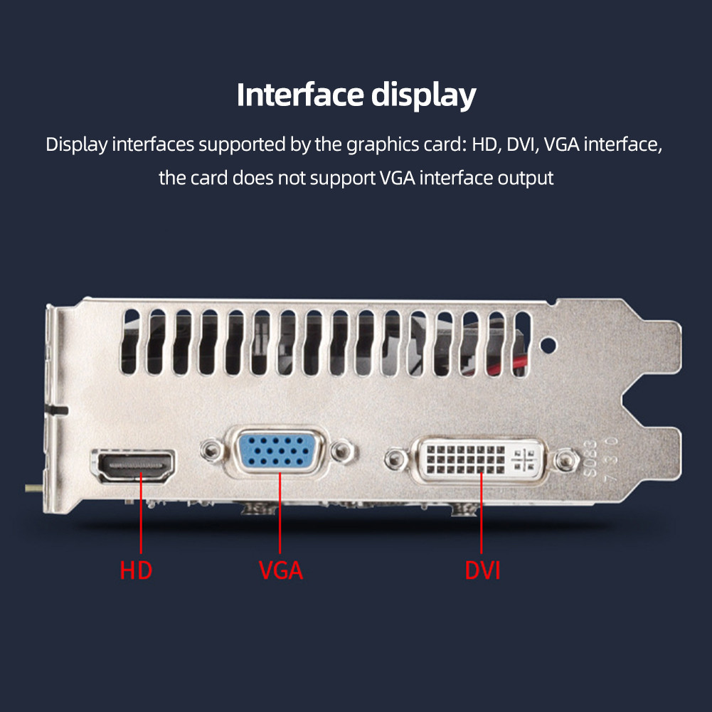 keepdreaming GT730 Low Profile Graphics Card HD+VGA+DVI DDR3 4GB ...