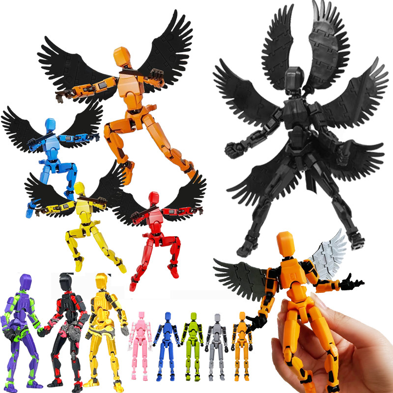 New 6 Winged Angel 3D Lucky 13 Action Fiqure Multi-Jointed Movable T13 ...