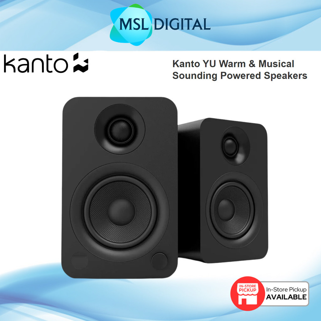 Kanto YU Bluetooth Desktop Speaker Warm & Musical Sounding Powered ...