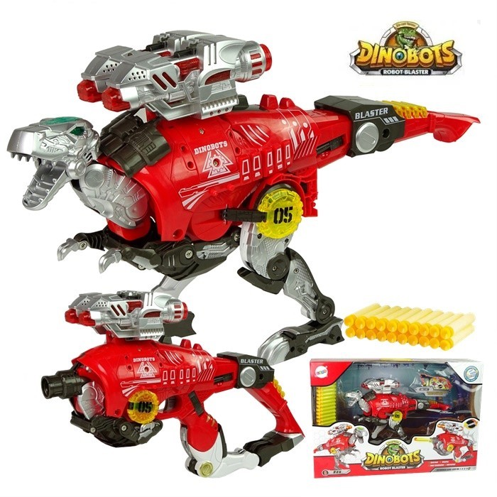 Dinobots Robot Blaster Super Rex Toy | Mainan Robot | 变形恐龙软弹发射器 ...