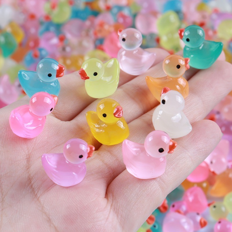 10Pcs Glow In Dark Duck, Mini Duck, Duck Toys Set, Mini Plastic ...