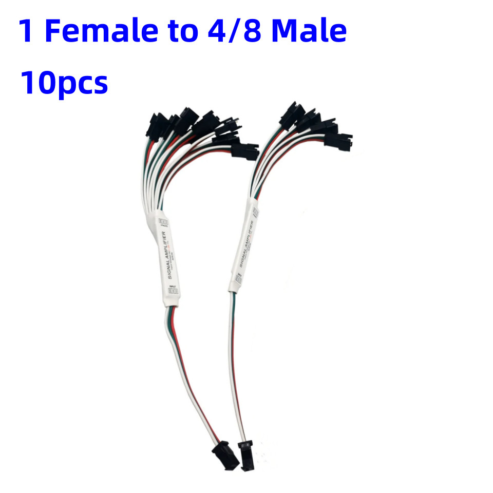 10PCS 1 TO 4/8 Led Strip Mini TTL Signal Amplifier Repeater For 3Pin ...